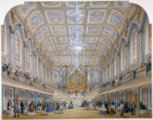 Interior of Ulster Hall, Belfast : architectural perspective (1862 ...